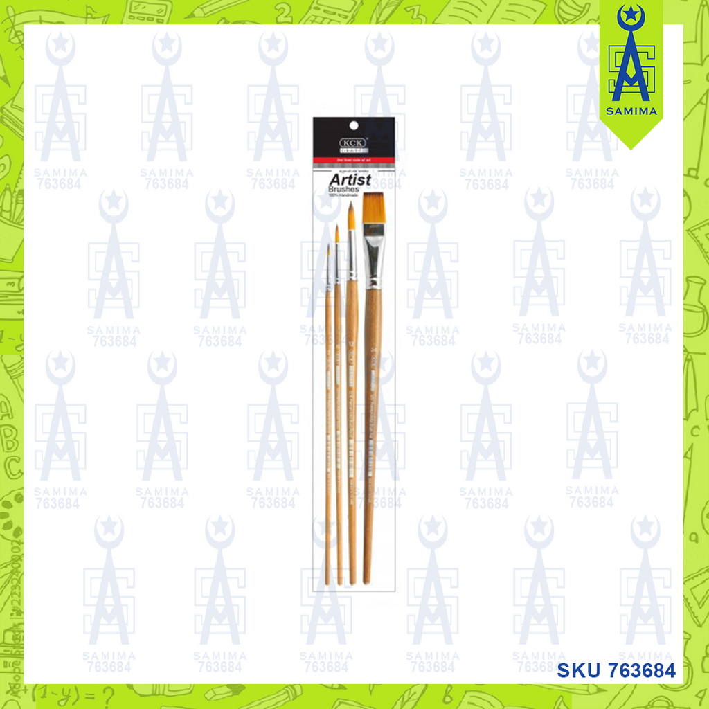 KCK SB02 STUDIO GOLDEN NYLON BRUSHS ASST 4'S – Samima