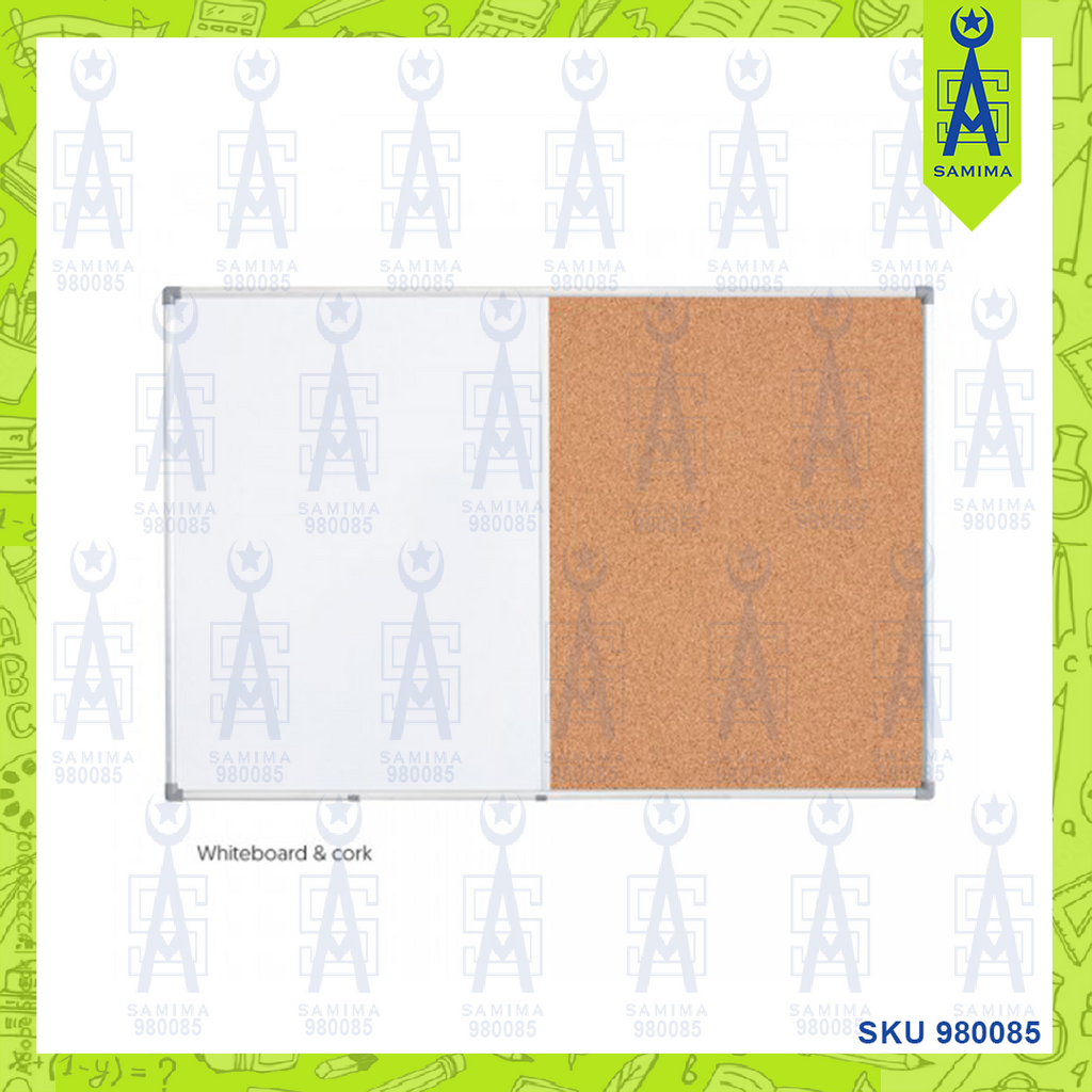 WB DUAL BOARD (WHITE BOARD+CORK BOARD) 3 X 4'' – Samima