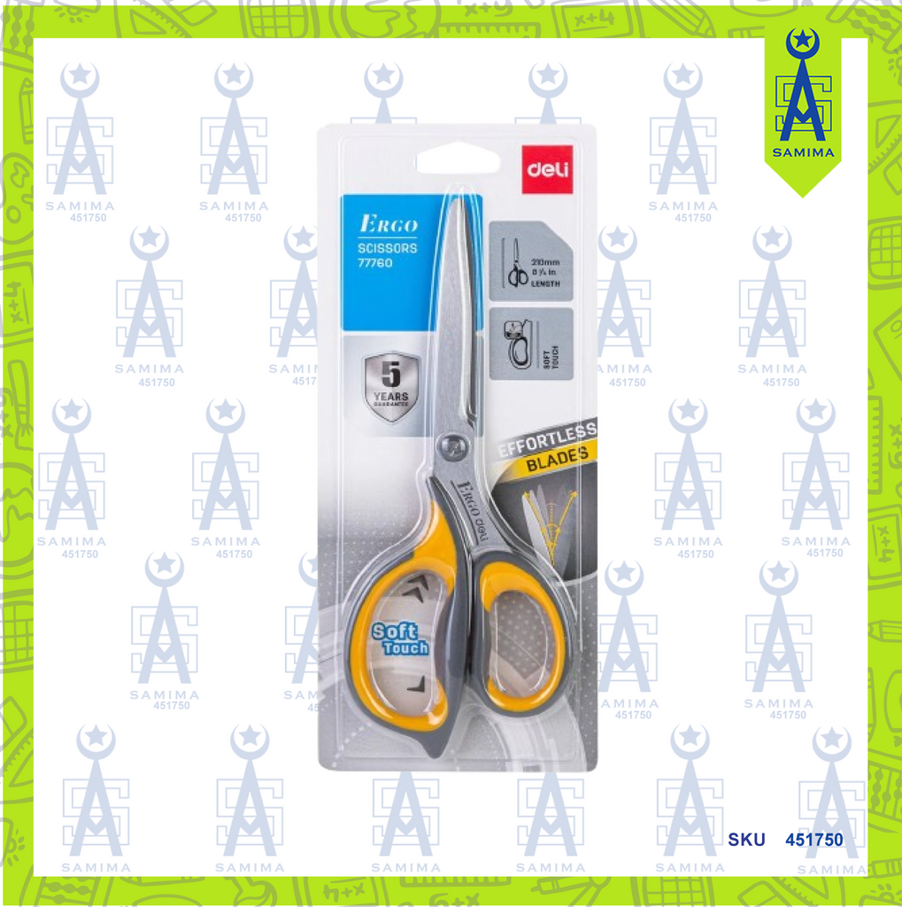 DELI 77760 ERGO SCISSORS 210MM 8.25INCH – Samima