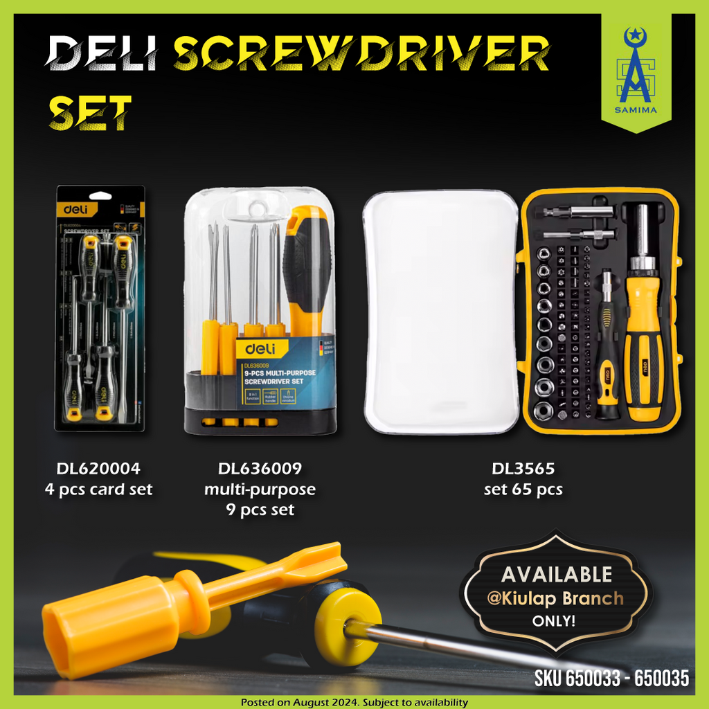 DELI DL620004 SCREWDRIVER SET 4 PCS / CARD – Samima