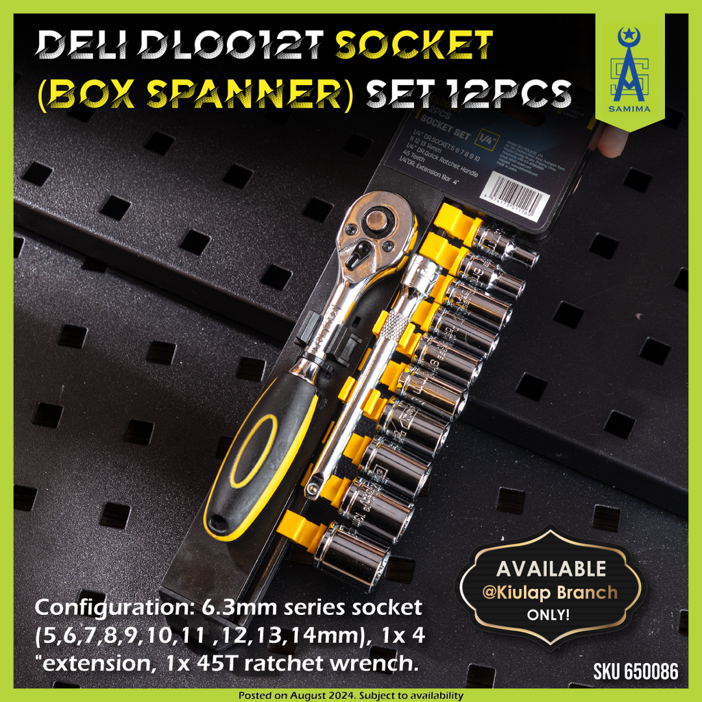 DELI DL0012T SOCKET (BOX SPANNER) SET 12PCS – Samima