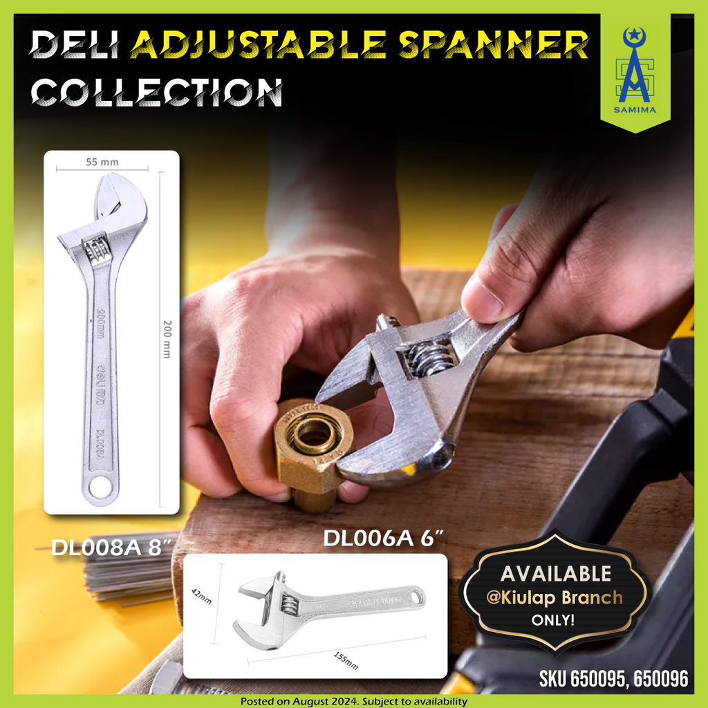 DELI DL008A ADJUSTABLE SPANNER 8'' – Samima