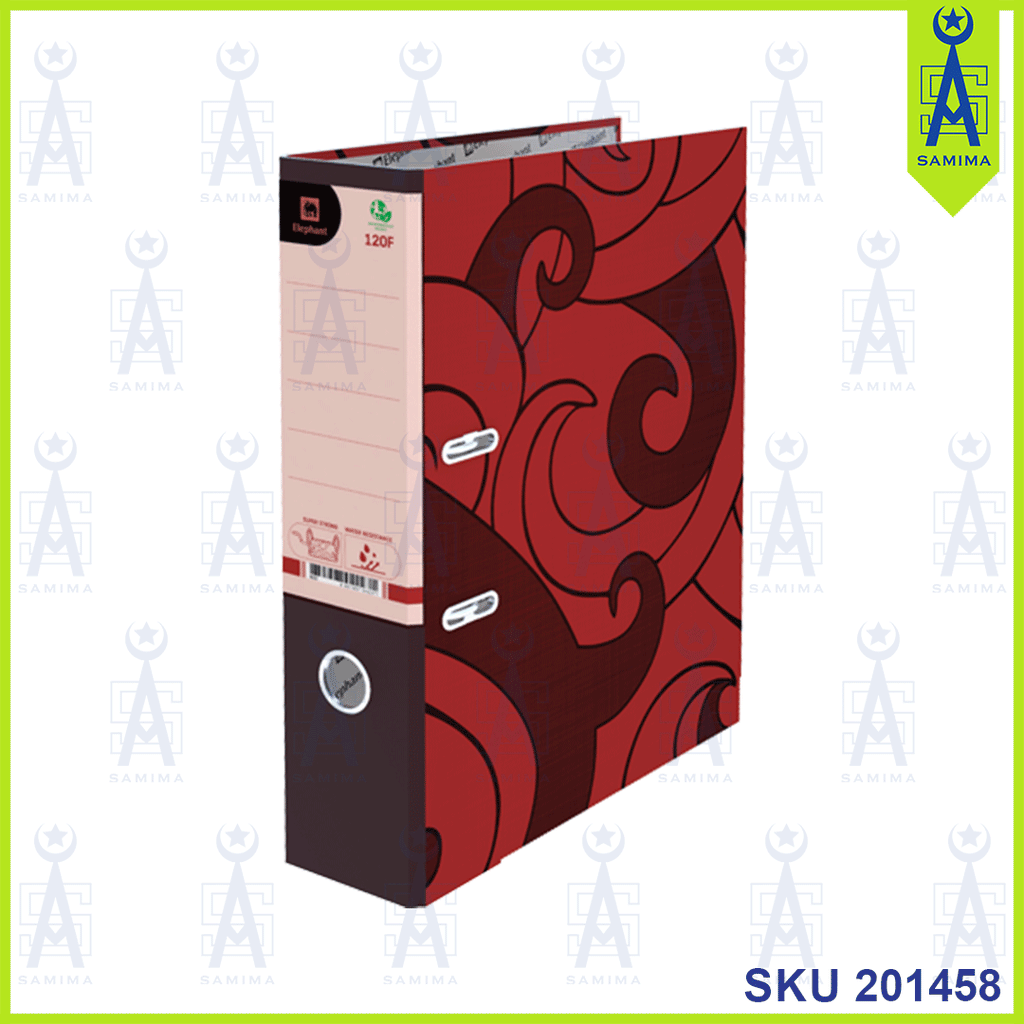ELEPHANT ARCH FILE FRONT COVER DESN 120F 3'' RED – Samima