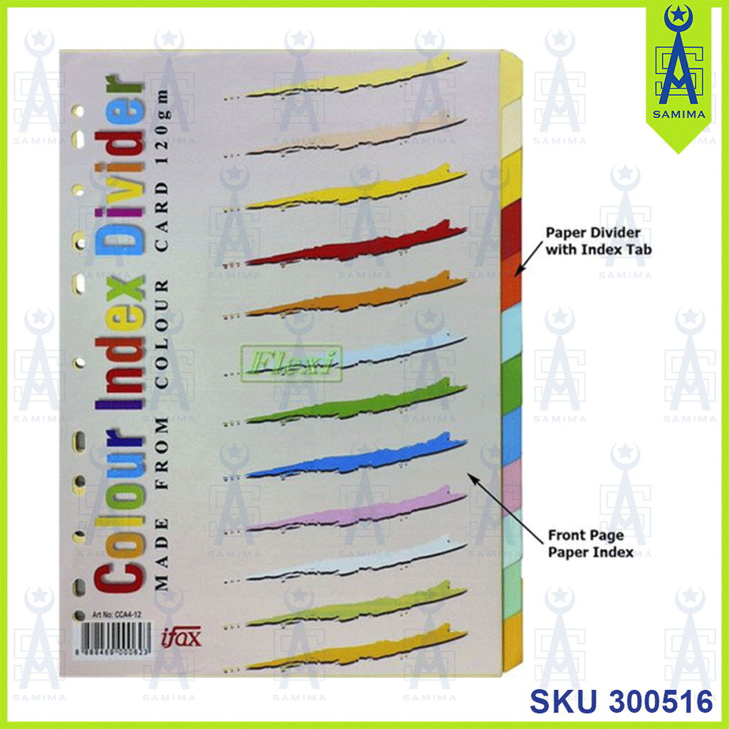 IFAX COLOUR INDEX DIVIDER 12'S CCA4-12 – Samima