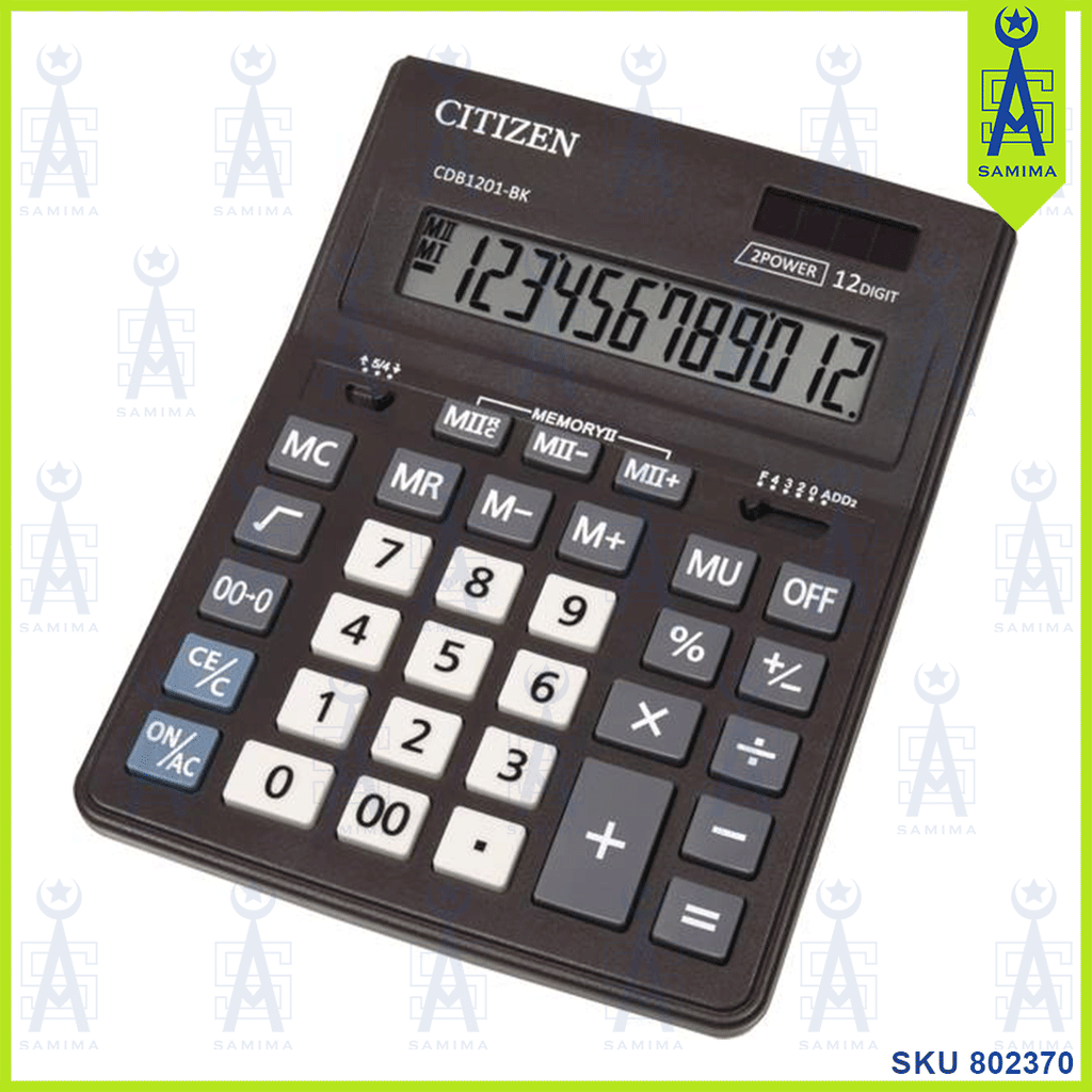 CITIZEN DESKTOP CALCULATOR LARGE 12 DIGIT CDB1201 – Samima
